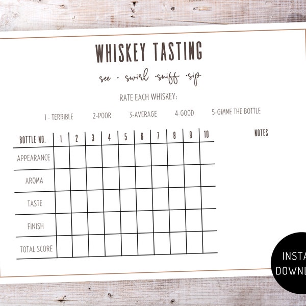 Whiskey Card - Etsy