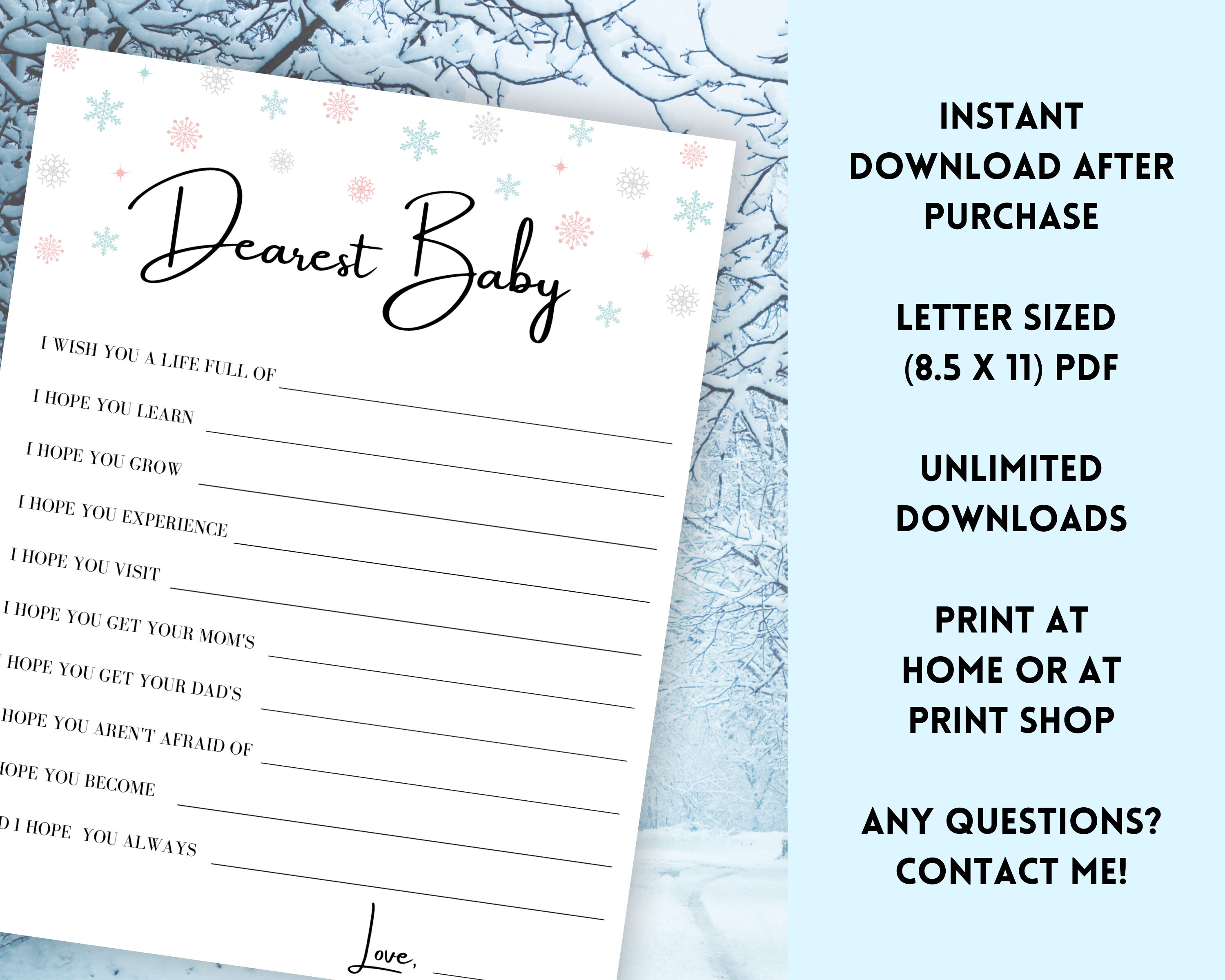 Winter Gender Reveal Games Winter Gender Reveal Bundle - Etsy