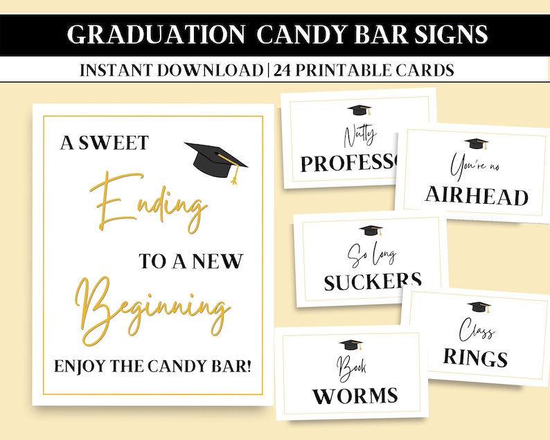 Graduation Candy Buffet Printable Graduation Candy Buffet | Etsy