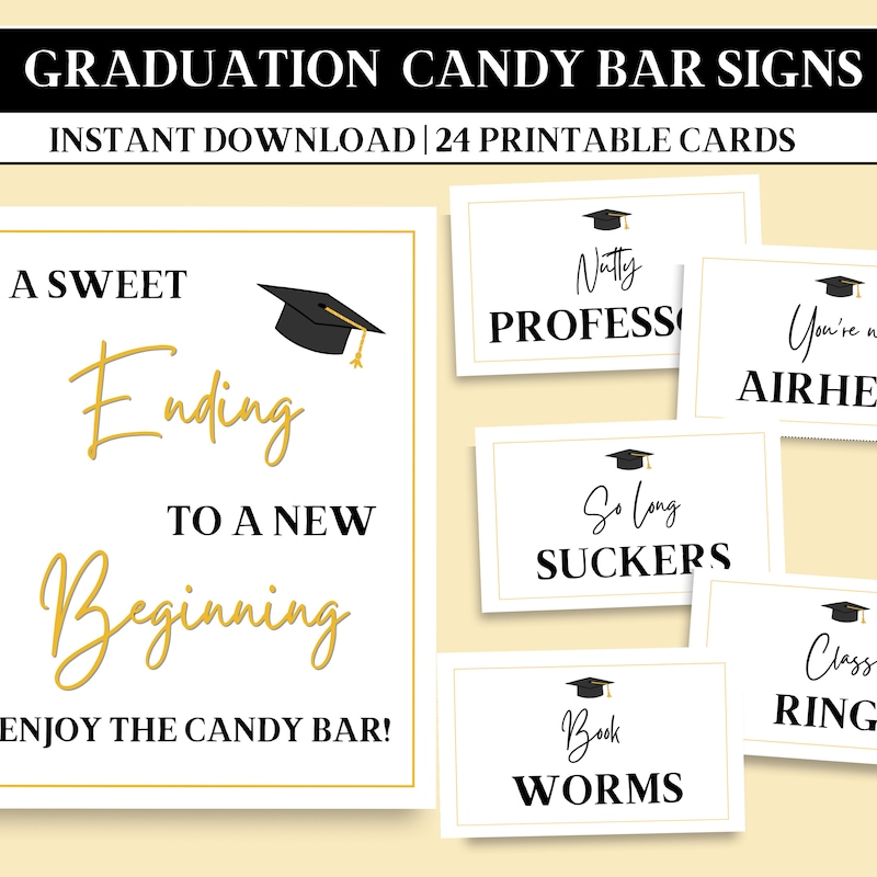 Graduation Candy Signs - Etsy