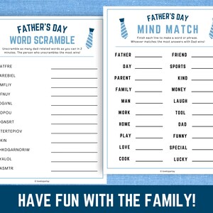 Father's Day Games, Father's Day Game Bundle, Father's Day Party Games ...