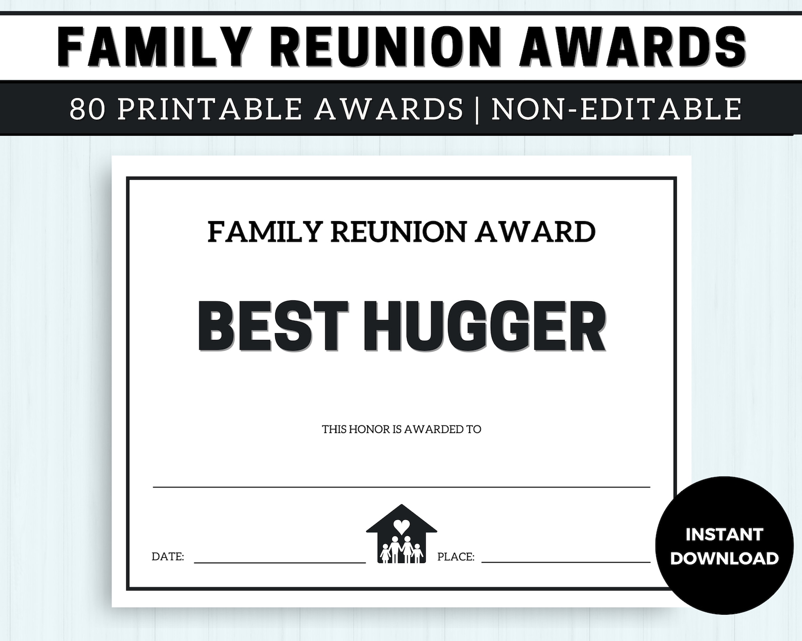 Family Reunion Awards, Printable Family Reunion Awards, Family Reunion ...