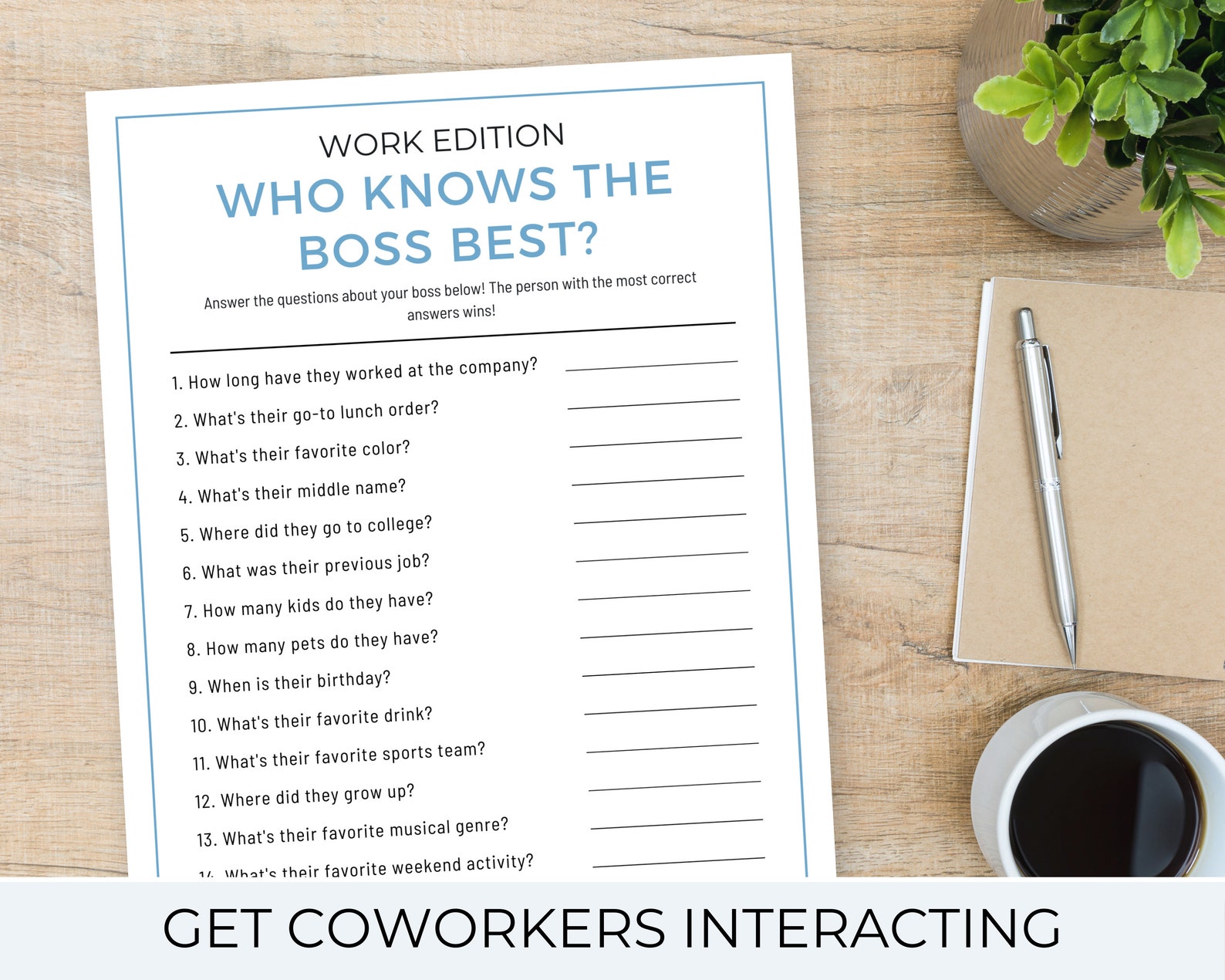 Work Party Game Work Meeting Game Zoom Call Game Virtual - Etsy