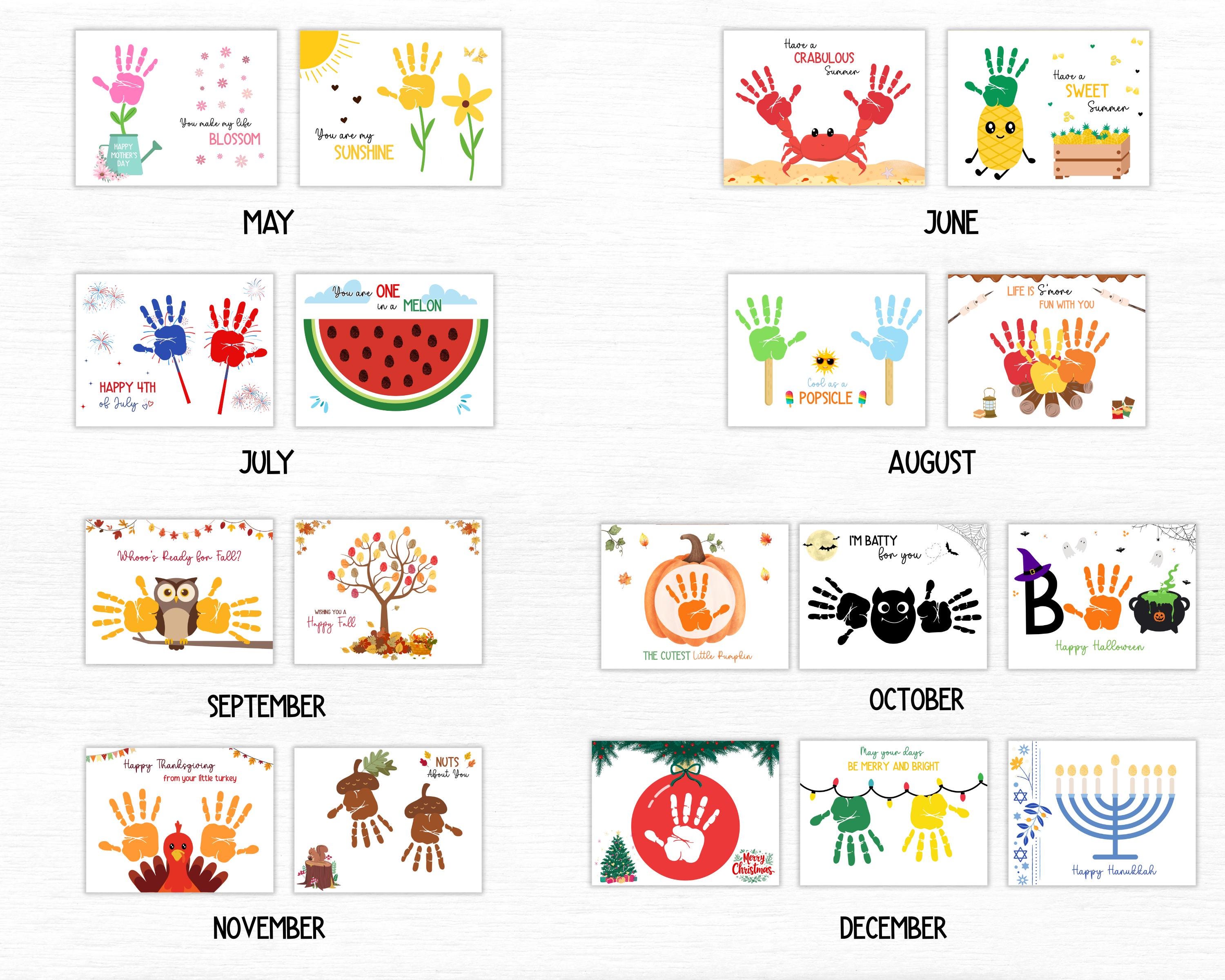 2026 Handprint Calendar Craft, Calendar Keepsake Gift From Kids ...