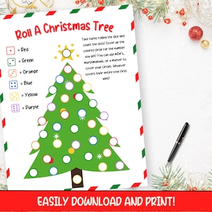 Roll a Christmas Tree, Christmas Game for Kids, Classroom Christmas ...