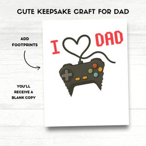 Father's Day Footprint Art, Dad Birthday Gift Keepsake Craft, Video ...