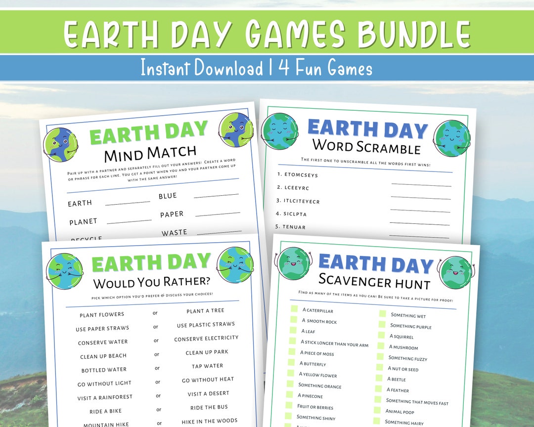 Earth Day Games Bundle, Earth Day Games, Earth Day Activities, Earth ...