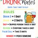Drunk Rules Birthday Games for Adults Drinking Games Drinking Games for ...