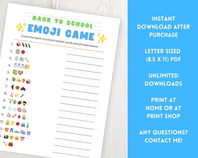 Classroom Party Game, Fun Classroom Activity Icebreakers for Students ...