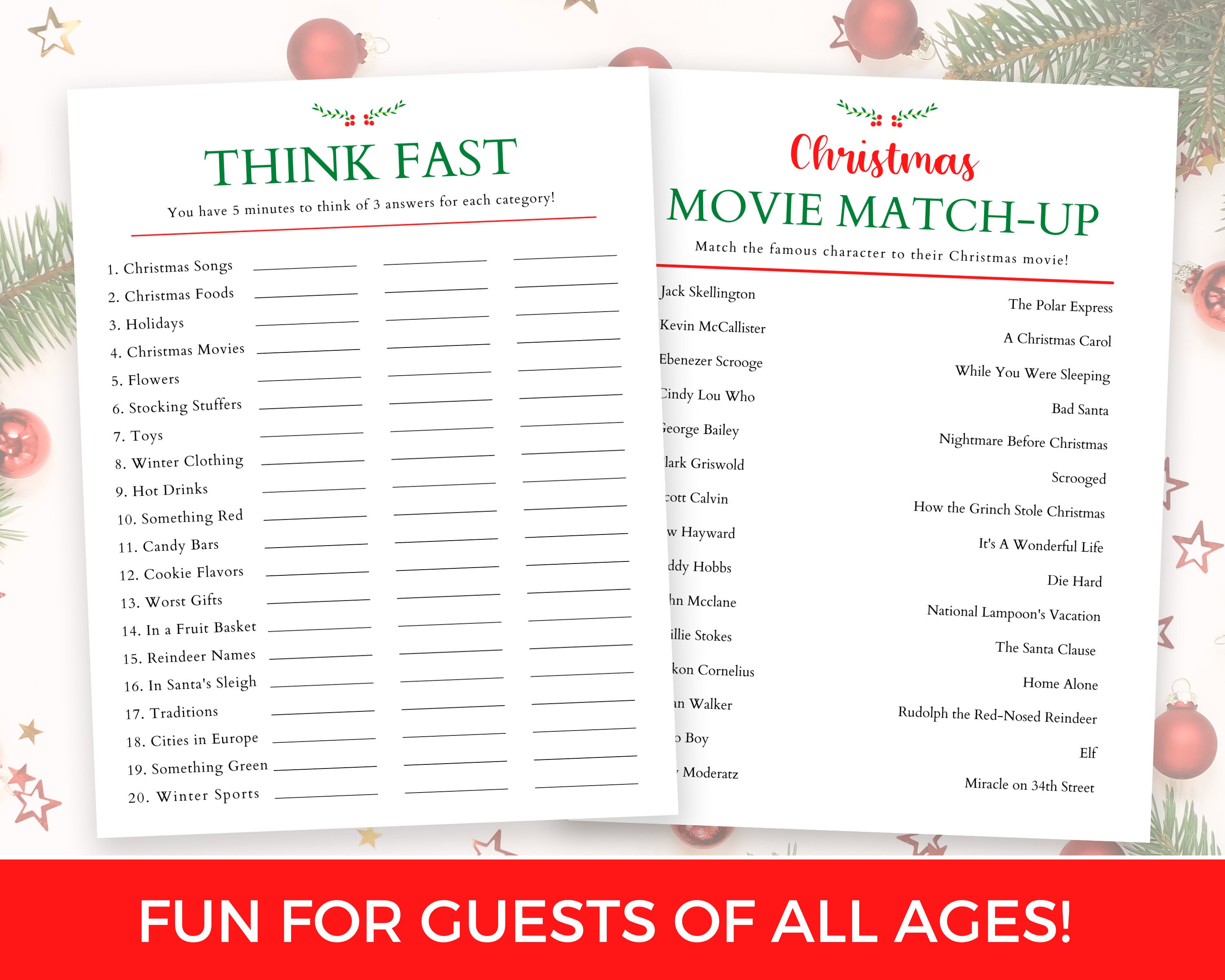 Christmas Icebreakers, Christmas Games for Adults, Holiday Party Games ...