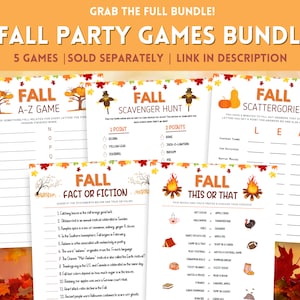 Fall This or That, Fall Party Game Printable, Fun Game for Kids and ...