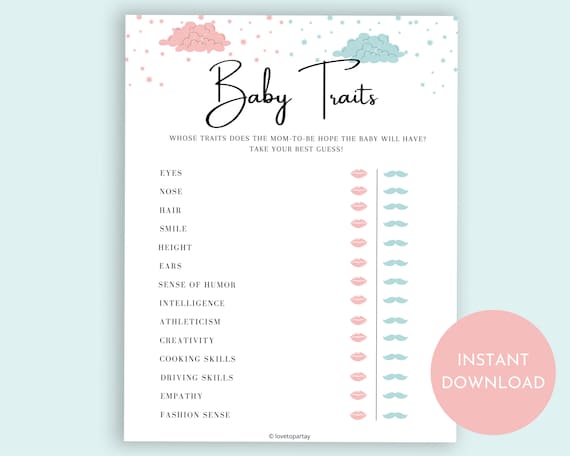 Guess The Baby Features Baby Shower Game Printable | canoeracing.org.uk