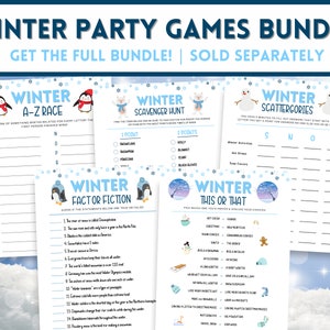 Winter Party Game, Printable Winter Games, Winter This or That, Party ...