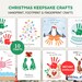 Christmas Handprint Art Bundle, 2024 Christmas Keepsake Crafts, Holiday ...