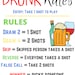 Drunk Dice & Drunk Rules Bundle Printable Party Games Virtual - Etsy