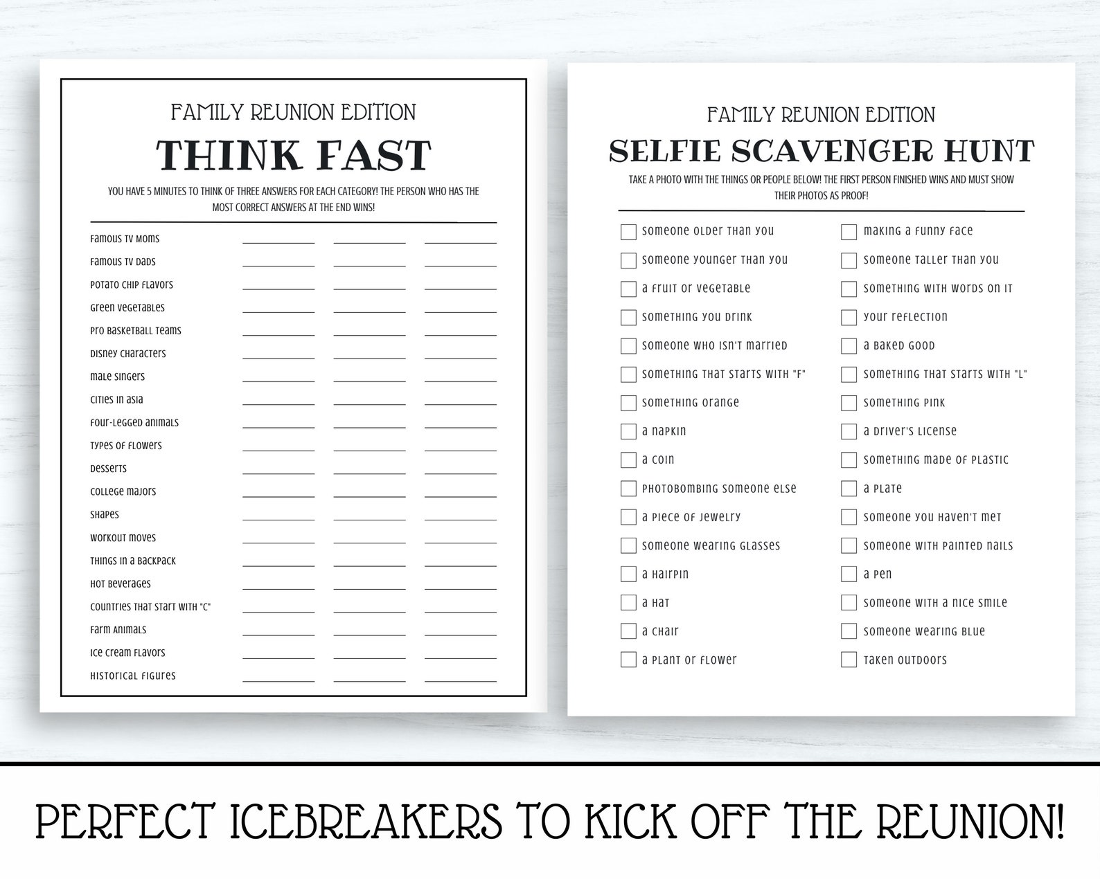 Family Reunion Games Bundle Family Reunion Activities Family - Etsy