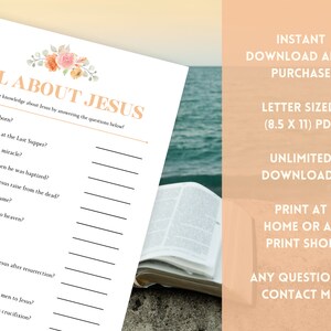 Jesus Quiz, Bible Quiz, Church Party Game, Bible Game, Fun Church Game ...