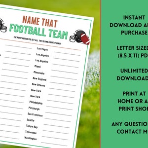 Football Party Games Bundle, Football Watch Party Games, Tailgating ...
