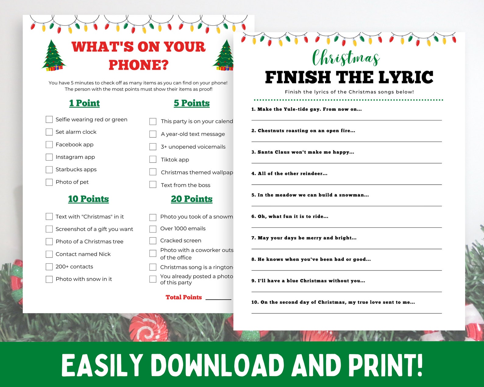 Office Holiday Party Games, Office Christmas Party Games Editable ...