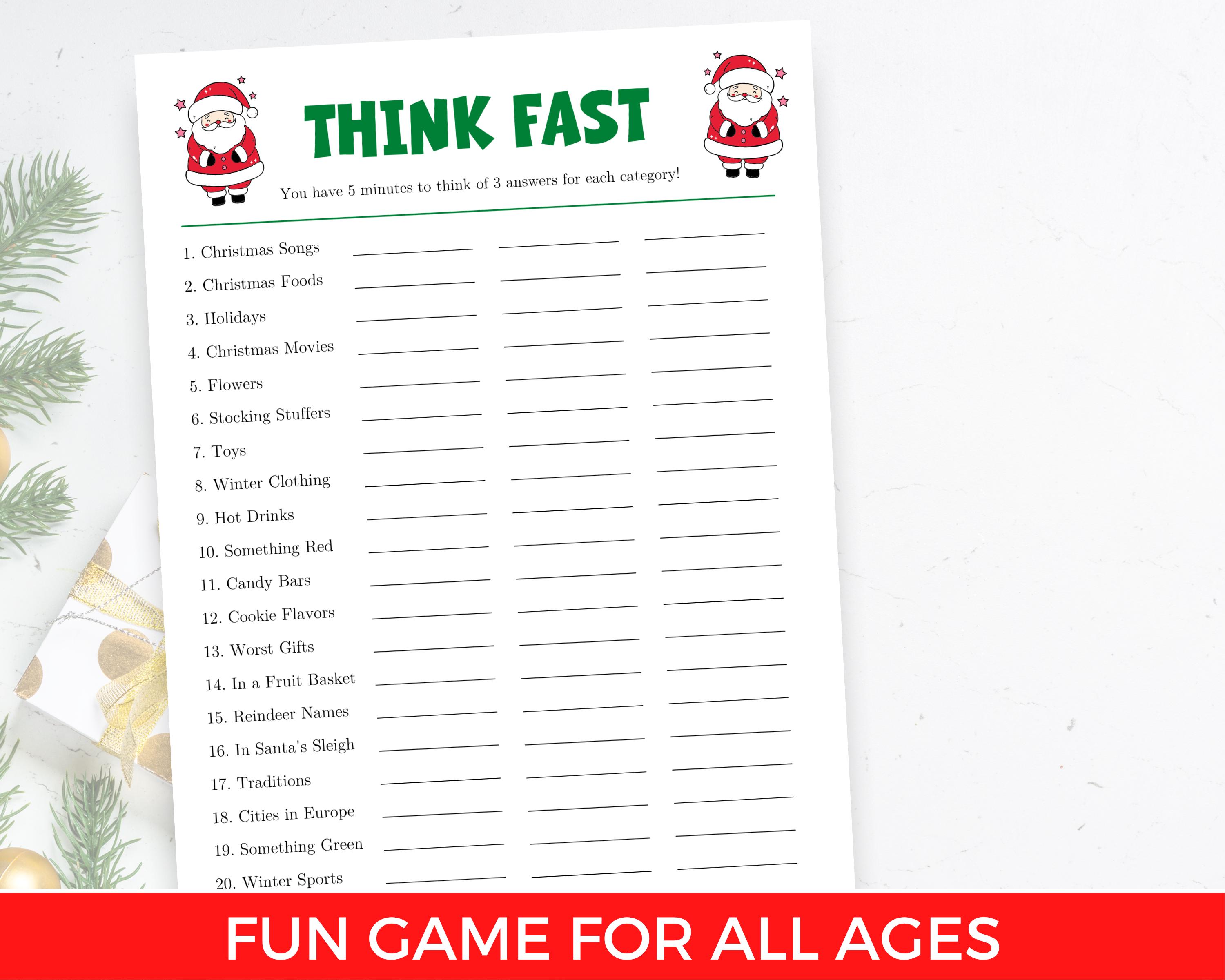 Christmas Icebreaker Game, Christmas Trivia Game, Fun Christmas Game ...