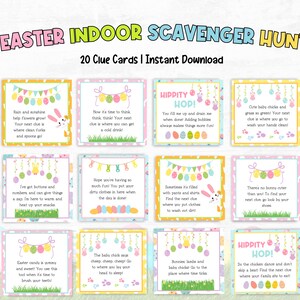Indoor Easter Scavenger Hunt for Kids, Easter Treasure Hunt Printable ...