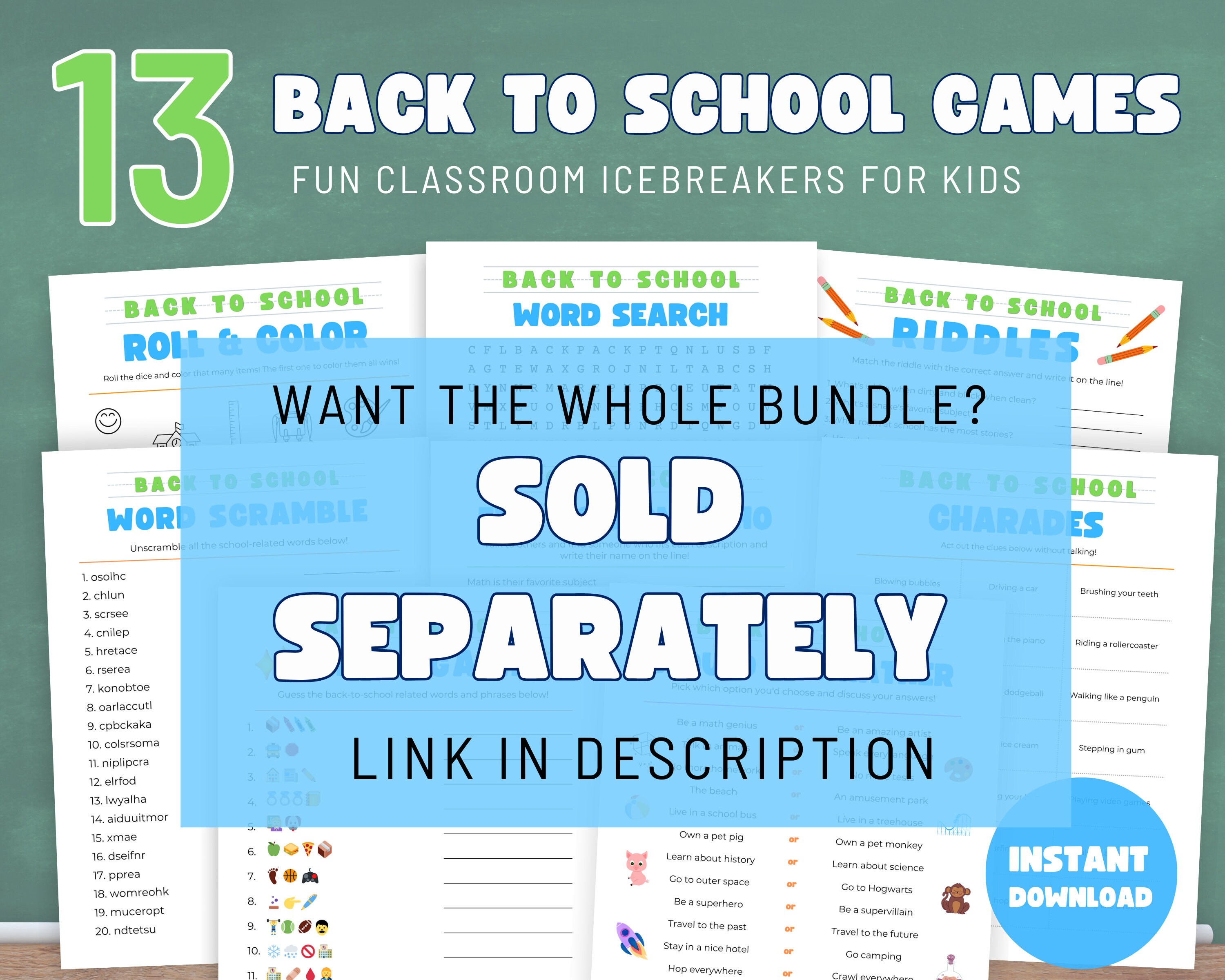 Classroom Party Game, Fun Classroom Activity Icebreakers for Students ...