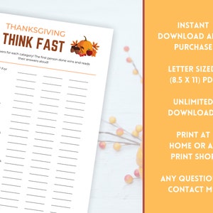 Thanksgiving Game, Printable Thanksgiving Games, Friendsgiving Games ...