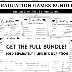 Graduation Party Game, Graduation Games, Graduation Party Icebreakers ...