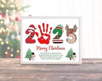 2025 Christmas Handprint Craft, Printable Poem Keepsake, Toddler and ...