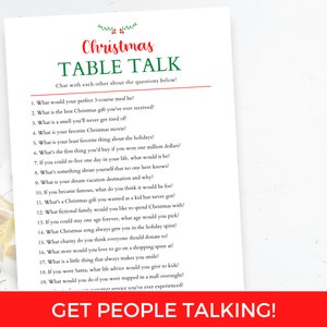 Christmas Icebreaker Game, Christmas Conversation Game, Printable ...