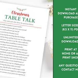 Christmas Icebreaker Game, Christmas Conversation Game, Printable ...