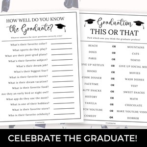 Graduation Party Games, Graduation Games Printable, Fun Graduation ...