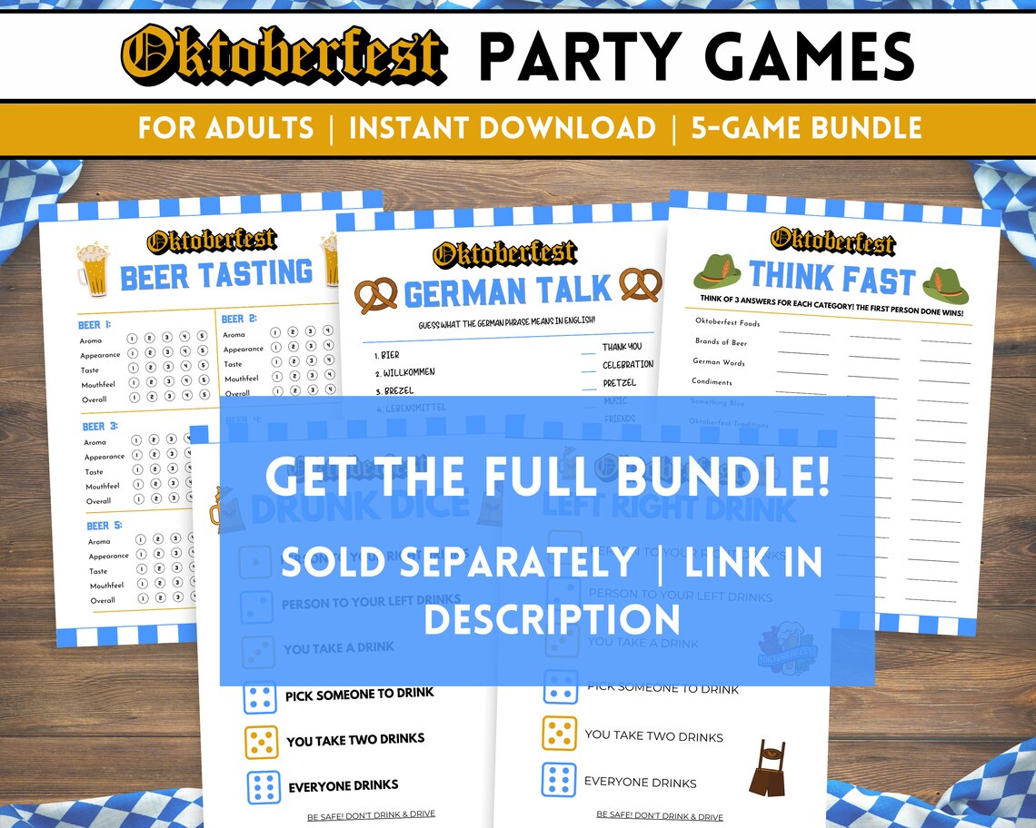 Oktoberfest Games Printable, Oktoberfest Party Game, Adult Oktoberfest ...