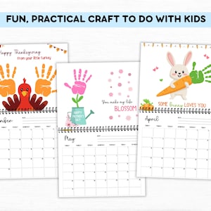 2026 Handprint Calendar Craft, Calendar Keepsake Gift From Kids ...
