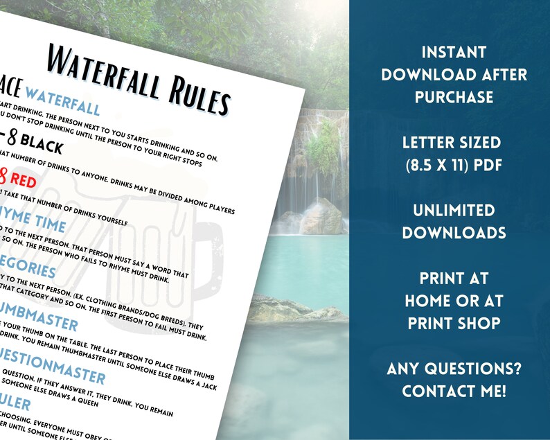 Waterfall Categories Drinking Game Games Online Gratis