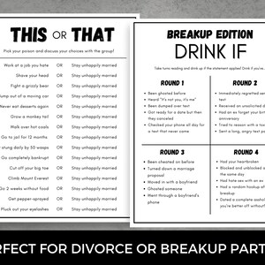 Divorce Party Games, Breakup Party Games, Divorce Party Ideas, Breakup ...