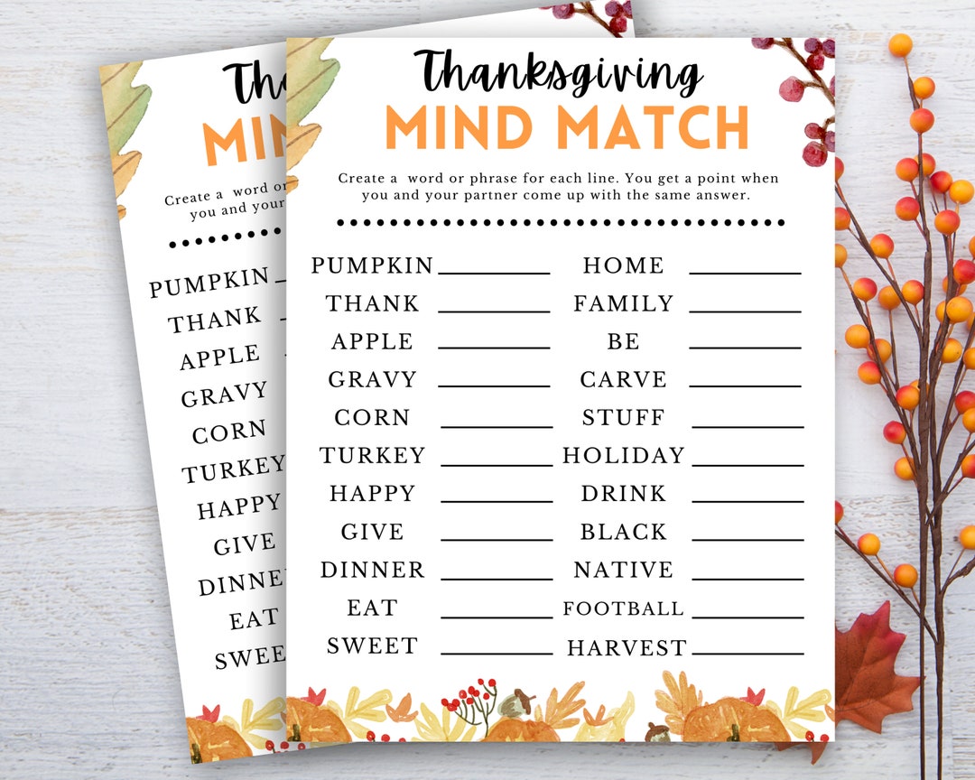 Thanksgiving Party Game, Virtual Thanksgiving Games, Thanksgiving ...