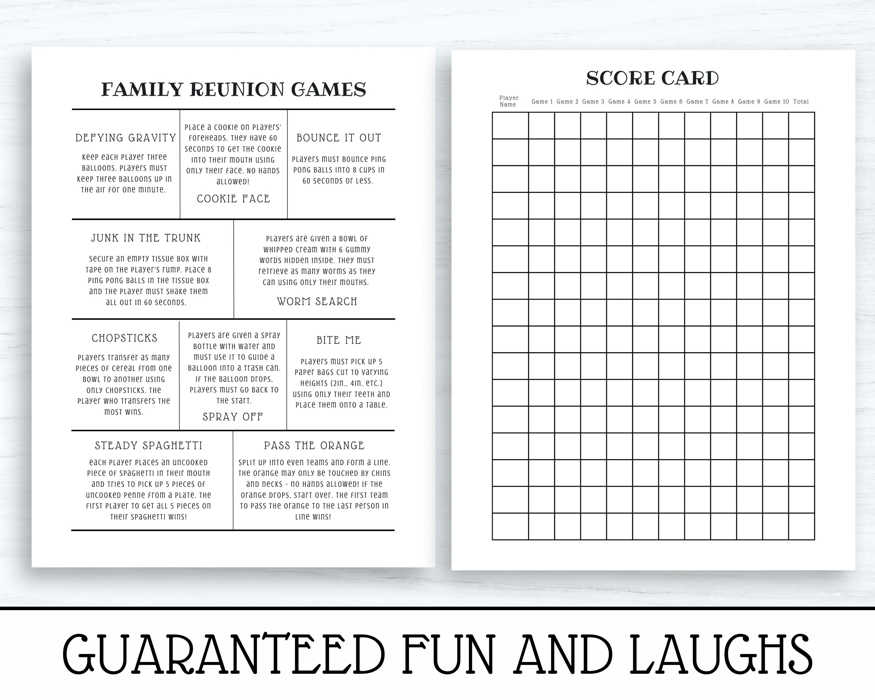 Family Reunion Games Bundle Family Reunion Activities Family - Etsy