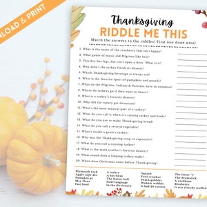 Thanksgiving Riddles, Thanksgiving Games Printable, Funny Thanksgiving ...