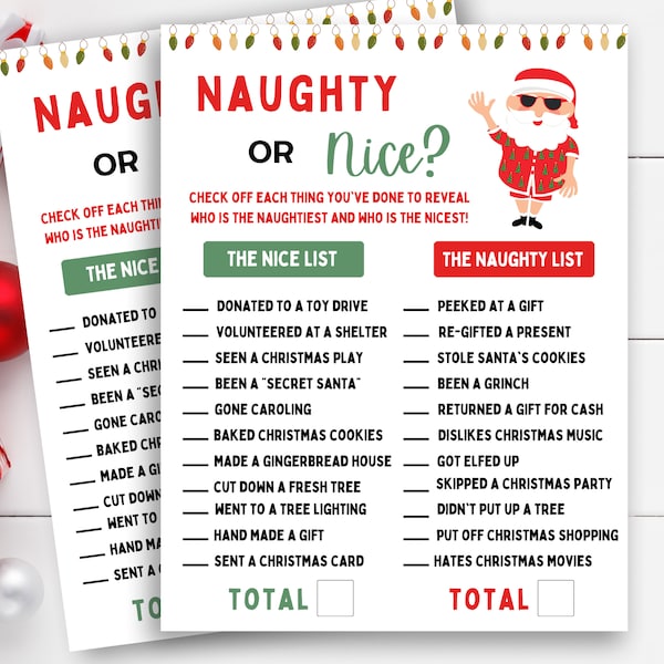Naughty or Nice - Etsy