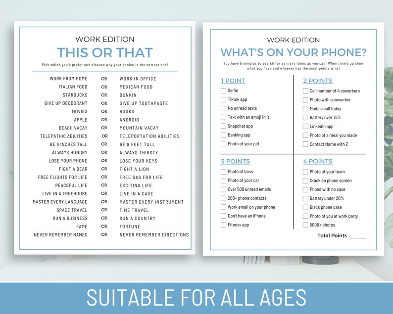 Office Party Games Bundle, Work Party Games, Team Building Games, Work ...