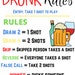 Drunk Rules Birthday Games for Adults Drinking Games Drinking - Etsy