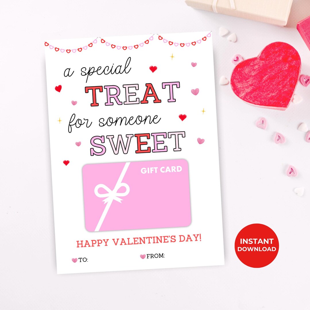 Special Treat Valentine Gift Card Holder, Valentine's Day Teacher Gift ...