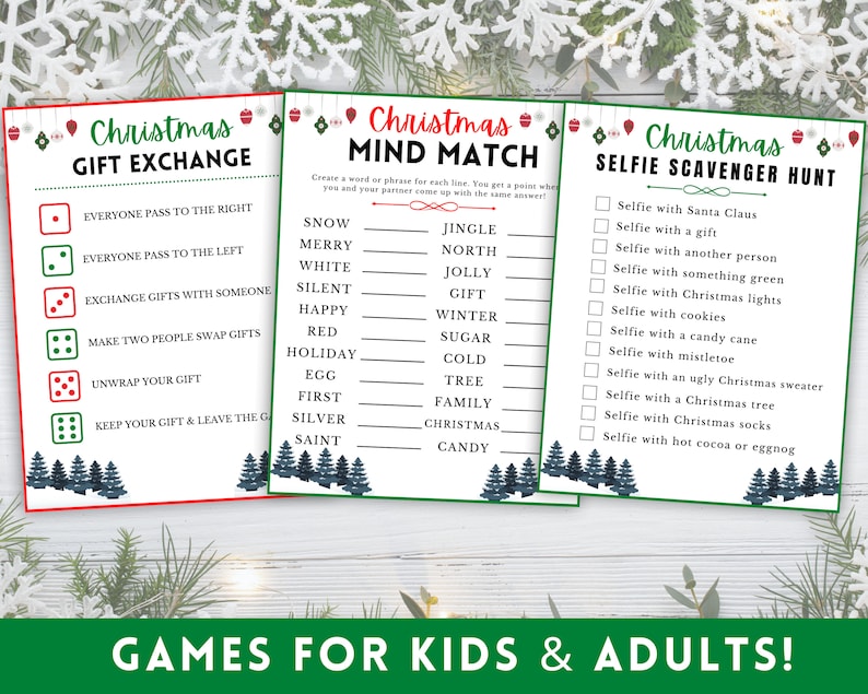 Christmas Games Bundle Printable Christmas Party Games - Etsy