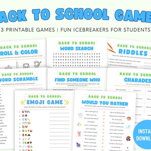 Classroom Icebreaker Games, Elementary School Classroom Games, Middle ...