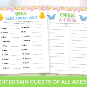 Spring Party Games Bundle, Spring Games, Springtime Activities for Kids ...