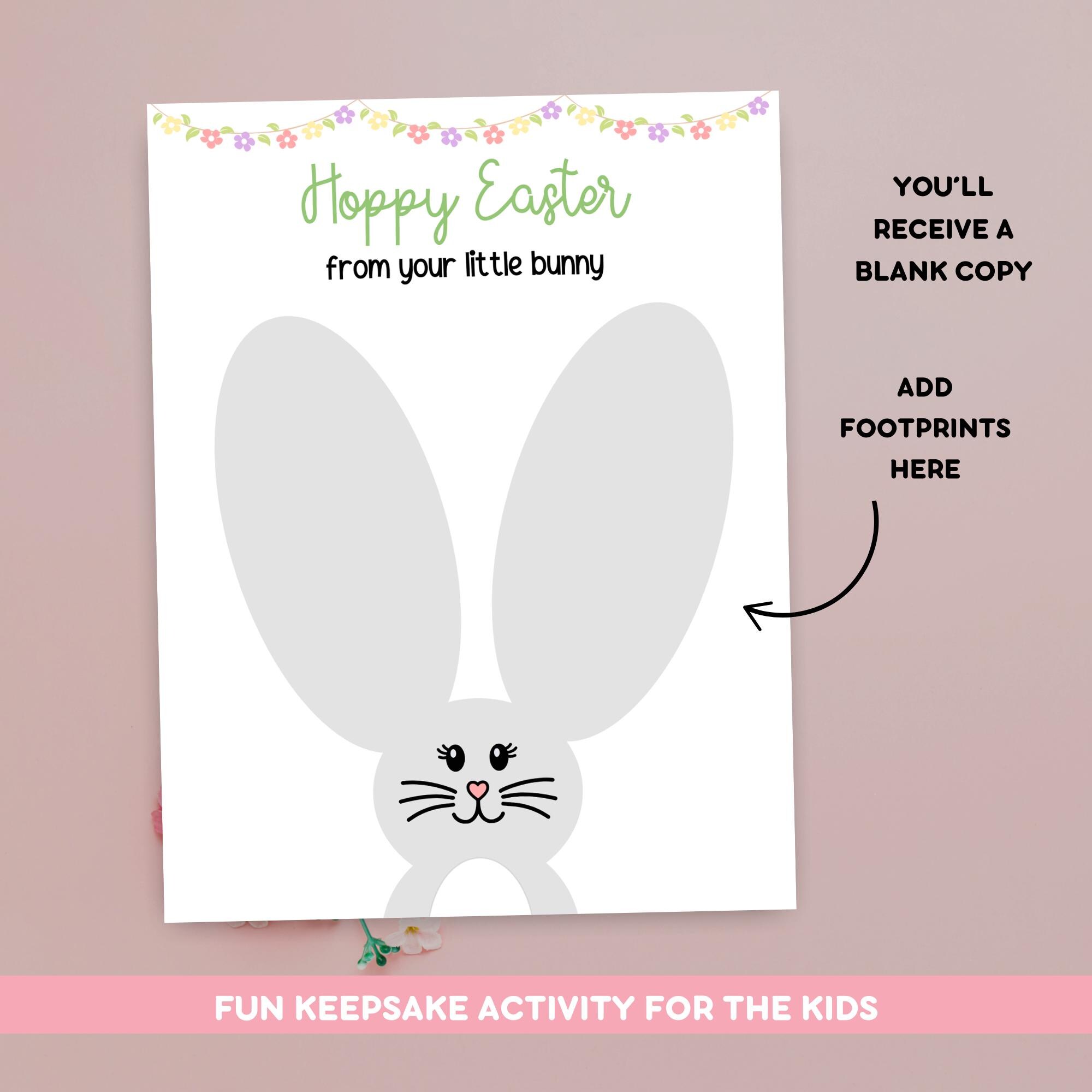 Easter Keepsake Footprint Craft, Hoppy Easter Toddler Art Craft, Easter ...