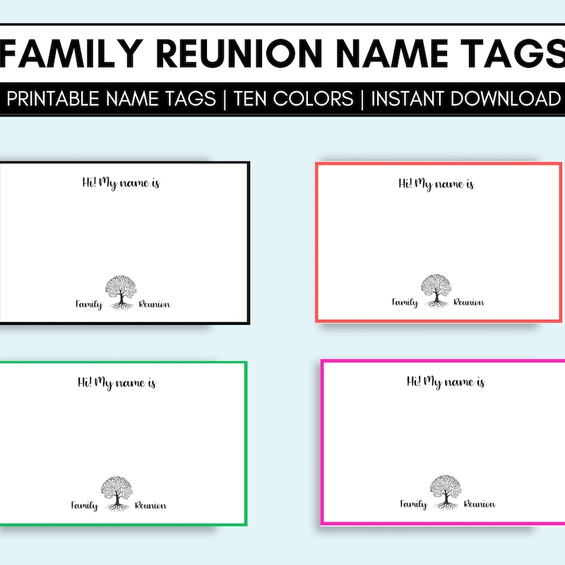 Name Tags for Family Reunions - Etsy