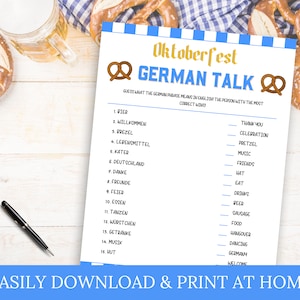 Oktoberfest Game, Printable Oktoberfest Game, Beer Festival Game ...