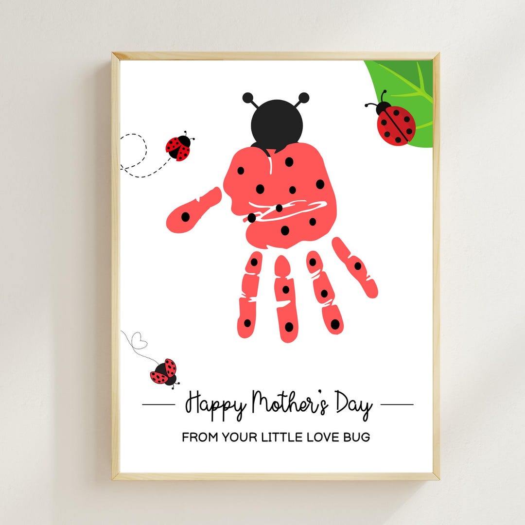 Mother's Day Craft, Mother's Day Keepsake Handprint Craft, Mom Grandma ...